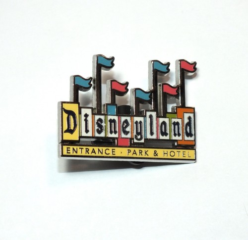 Disney Pin Trading Disneyland Flags Banner Logo Theme Park Entrance ...