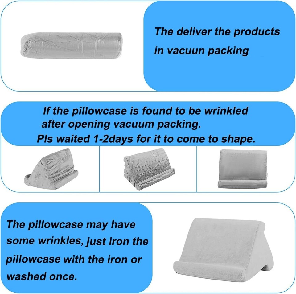 Tablet Pillow Stand - Universal Multi-Angle Soft Pad Rest for iPad ...