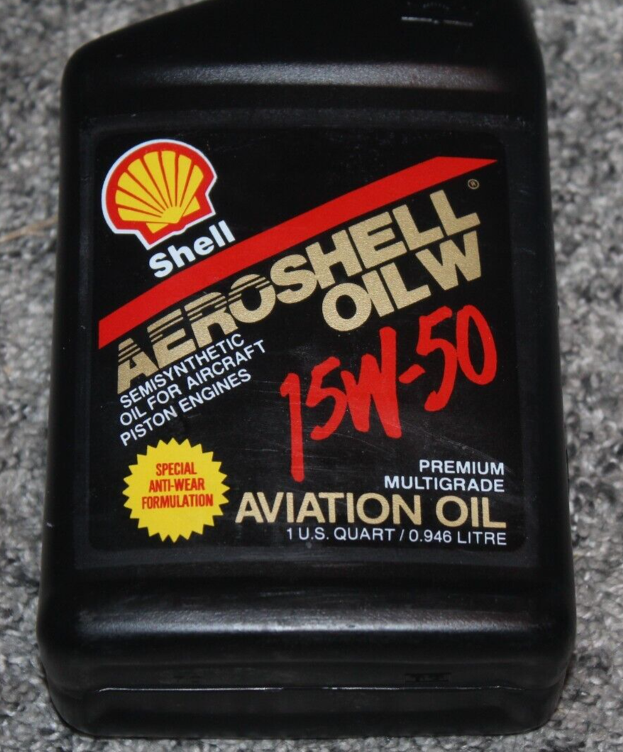 VINTAGE SHELL AEROSHELL OIL W 15W-50 AVIATION Oil | eBay