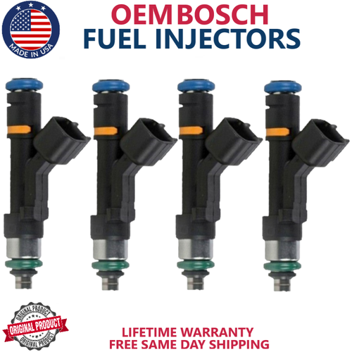 x4 GENUINE BOSCH Fuel Injectors For 2008, 2009, 2010 Mazda 5 2.3L I4 ...