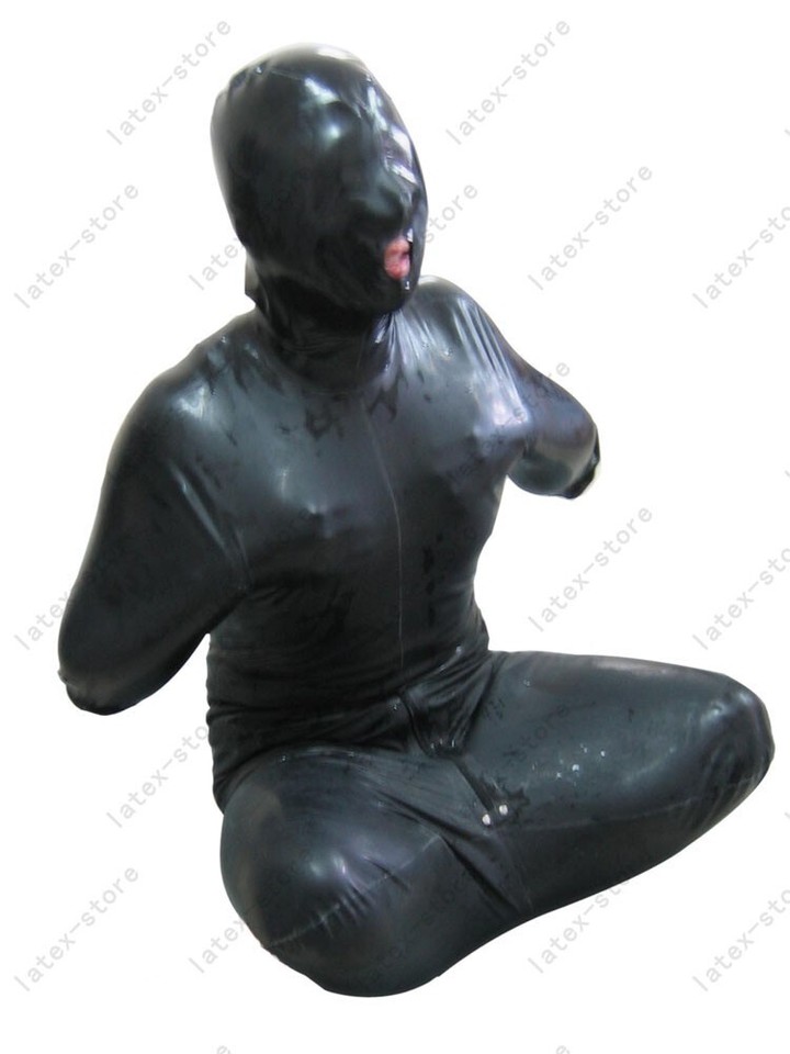 980b Latex Rubber Gummi Sleep sack body bag catsuit hood mask customized 0.7mm | eBay