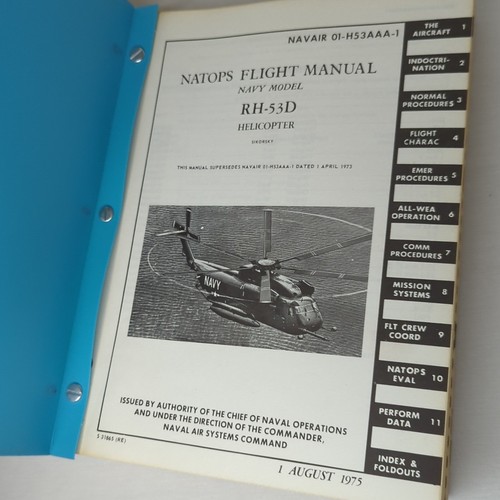 NATOPS Flight Manual RH-53D Navy Model Helicopter August 1975 NAVAIR | eBay
