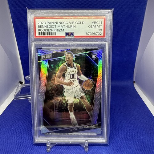 2023 Panini National VIP Gold Pack Bennedict Mathurin Silver Prizm PSA ...