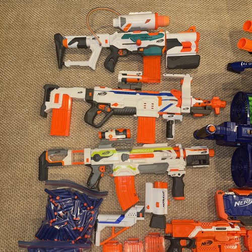 Nerf Gun Modulus and Elite motorized LOT includes lots of darts and mags!! | eBay