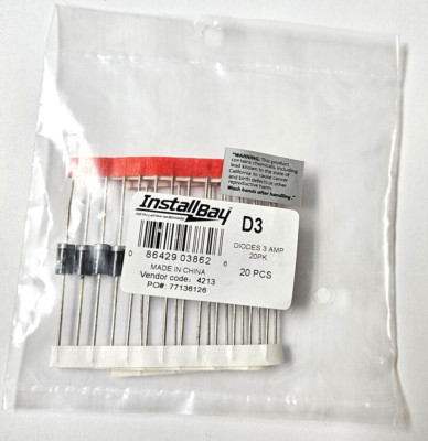 Install Bay D3 Diode 3 Ampere - Bag of 20 3 Amps | eBay