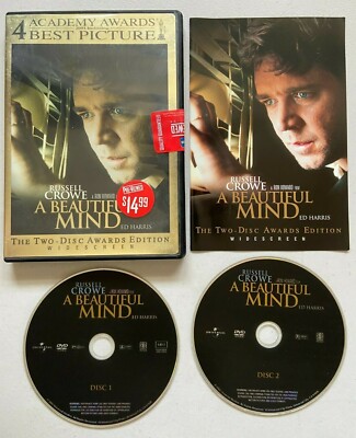 A Beautiful Mind DVD 2002 2-Disc Set Limited Edition Packaging Widesc ...