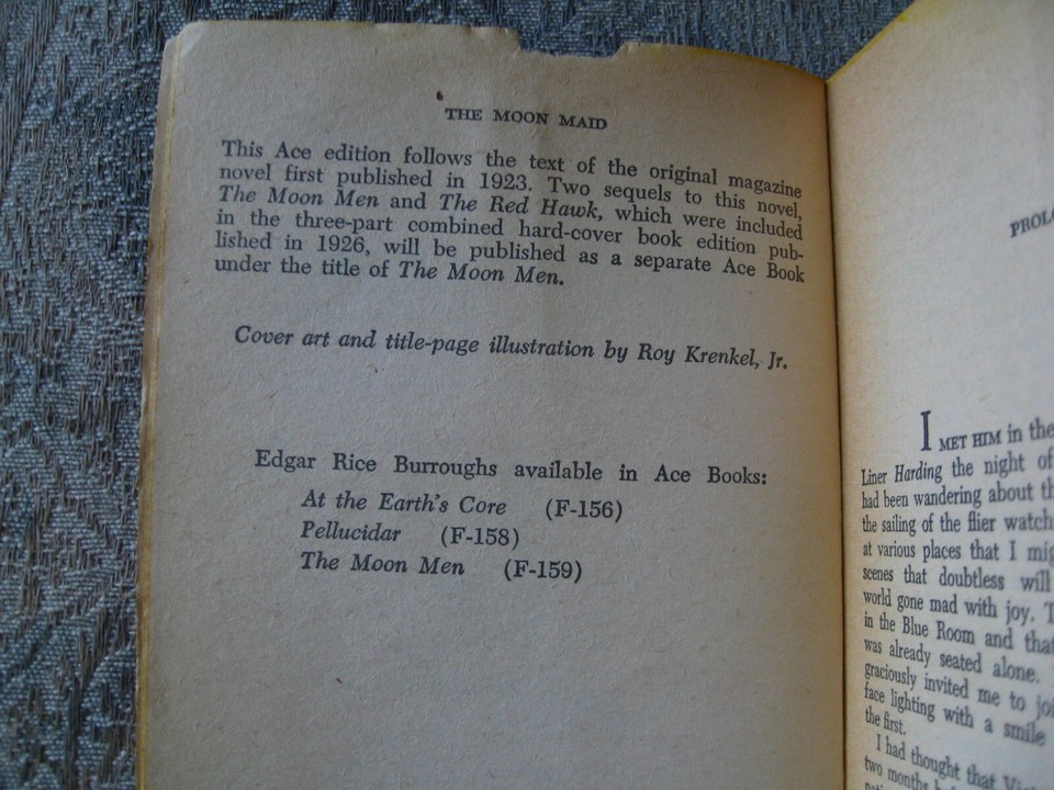 Edgar Rice Burroughs - The Moon Maid (The Moon Trilogy #1) - 1962 ...