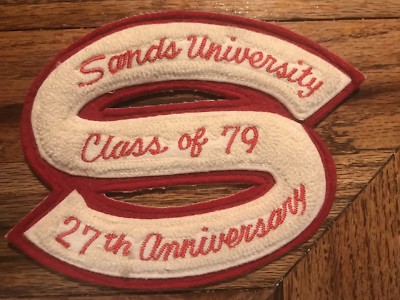 Sands University Class Of 1979 27th Anniversary Embroidered Patch Las ...