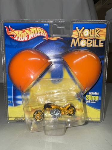 Hot Wheels 2002 4 Yolk Mobile Includes Slime Orange Motorcycle New In ...