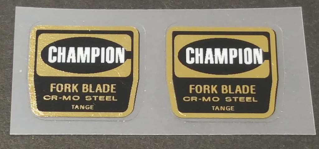 Tange Champion fork decals | eBay