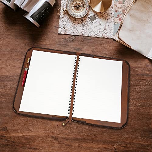Heavy Duty Full Grain Leather Journal Cover (8.5 x 11 in.), Refillable ...
