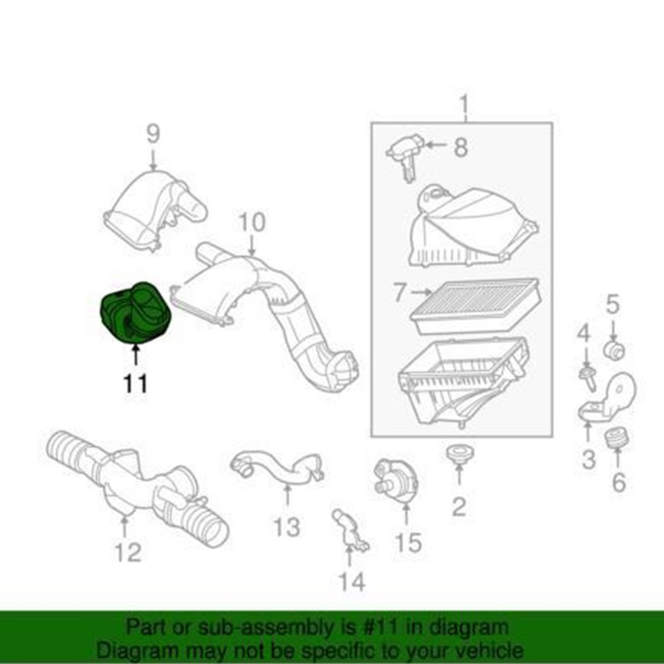Coolant Pipe Engine Air Intake Hose Air Filter Sleeve Tube Assembly For ...
