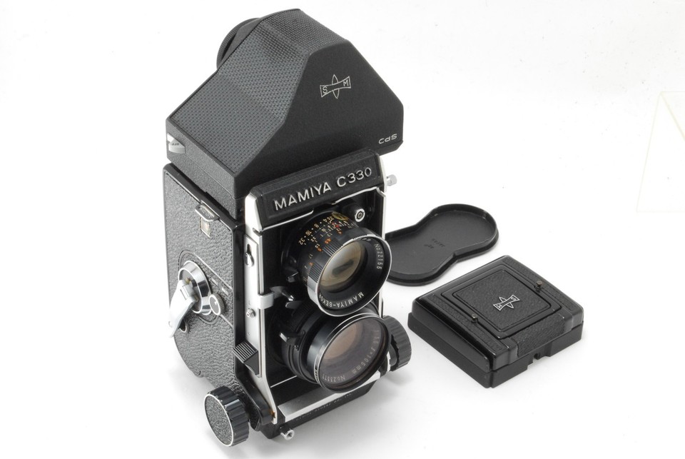 [Exc+5] Mamiya C330 Pro DS 105mm F3.5 Lens CDS Prism Finder Blue dot ...