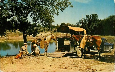 Vintage Texas Ranger Noonday Camp Scene, Texas Postcard | eBay