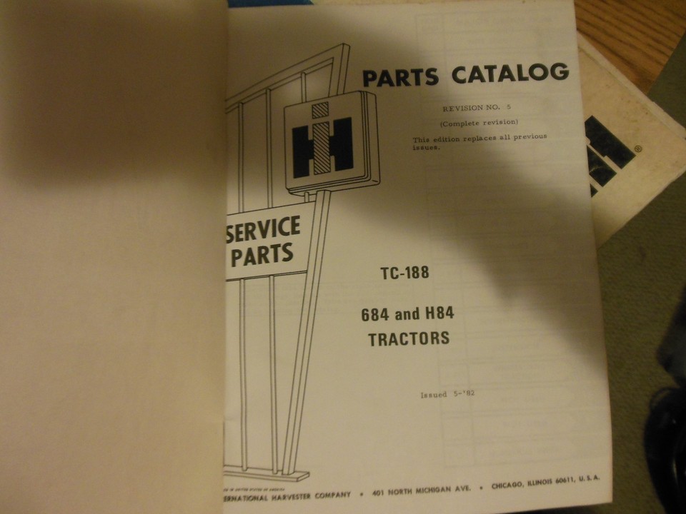 Case Parts Catalog 684/H84 Tractors Original | eBay