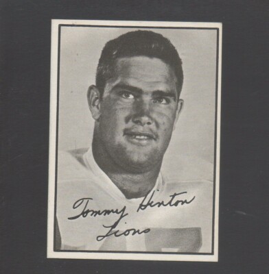 1961 Topps Canadian Football Card #7 Tommy Hinton-Vancouver Lions Poor ...