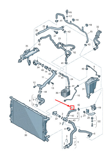 NEW AUDI A4 B8 ENGINE COOLANT HOSE 8K0121448B ORIGINAL | eBay