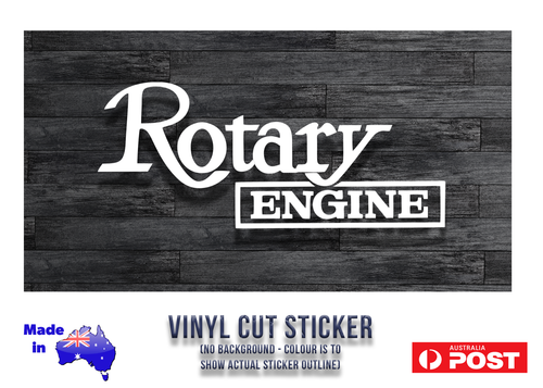 Mazda ROTARY ENGINE Vinyl Cut Decal Sticker WHITE 180mm FREE POST! | eBay