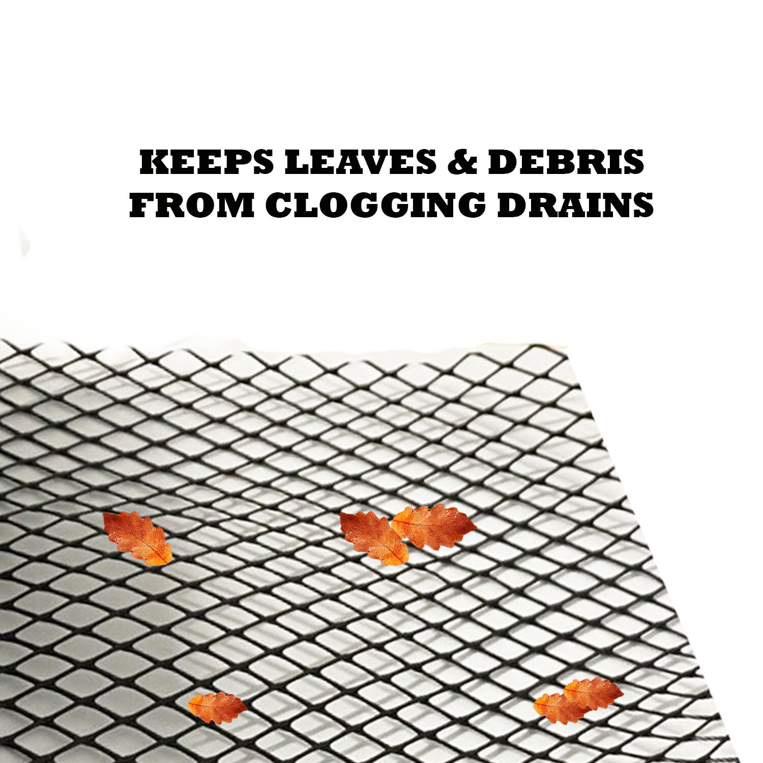 2M GUTTER GUARD MESH Drain Cover Leaf Debris Clog Plastic Wire ...