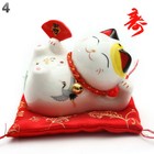 Chinese Lucky Cat Maneki Neko Ceramic Money Box Bell Fortune Gift Home ...