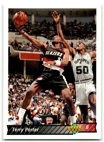 1992-93 UPPER DECK TERRY PORTER PORTLAND TRAIL BLAZERS #109 | eBay