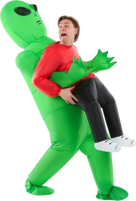 Red Inflatable Alien Costume Adult Alien Kidnap Abduction Blow Up Suit ...