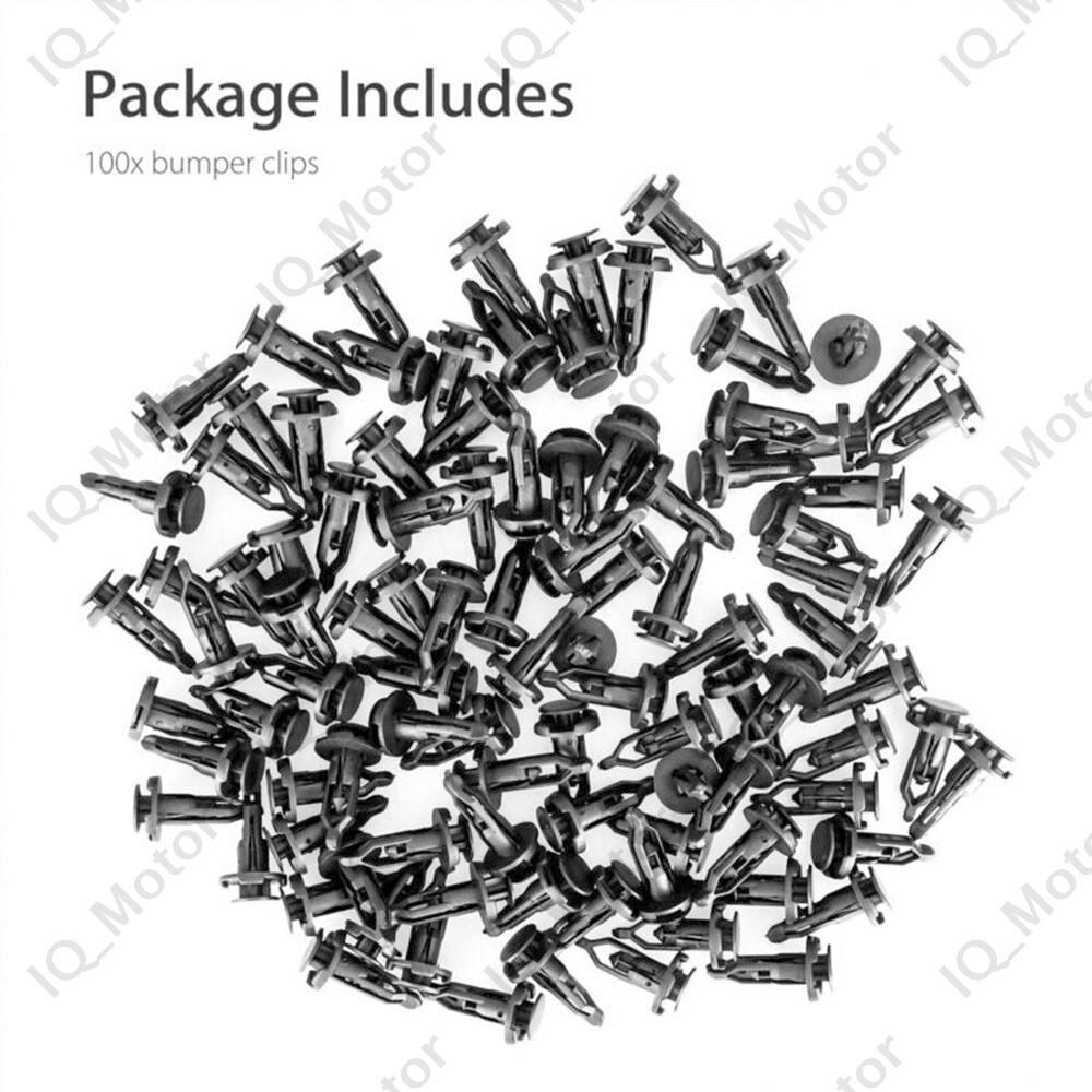 100 Pcs Push Type Retainers Bumper Retainer Clips Hole for Toyota Lexus ...