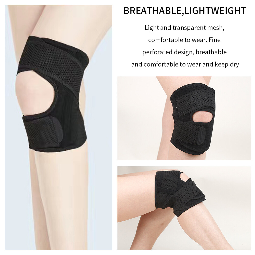 1pair Nylon Knee Support Breathable Joint Pain Spring Stabilizer For ...