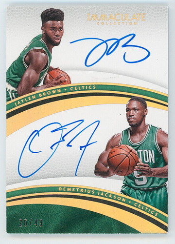 2016-17 Panini Immaculate Collection - Dual Autographs #60 Jaylen Brown ...