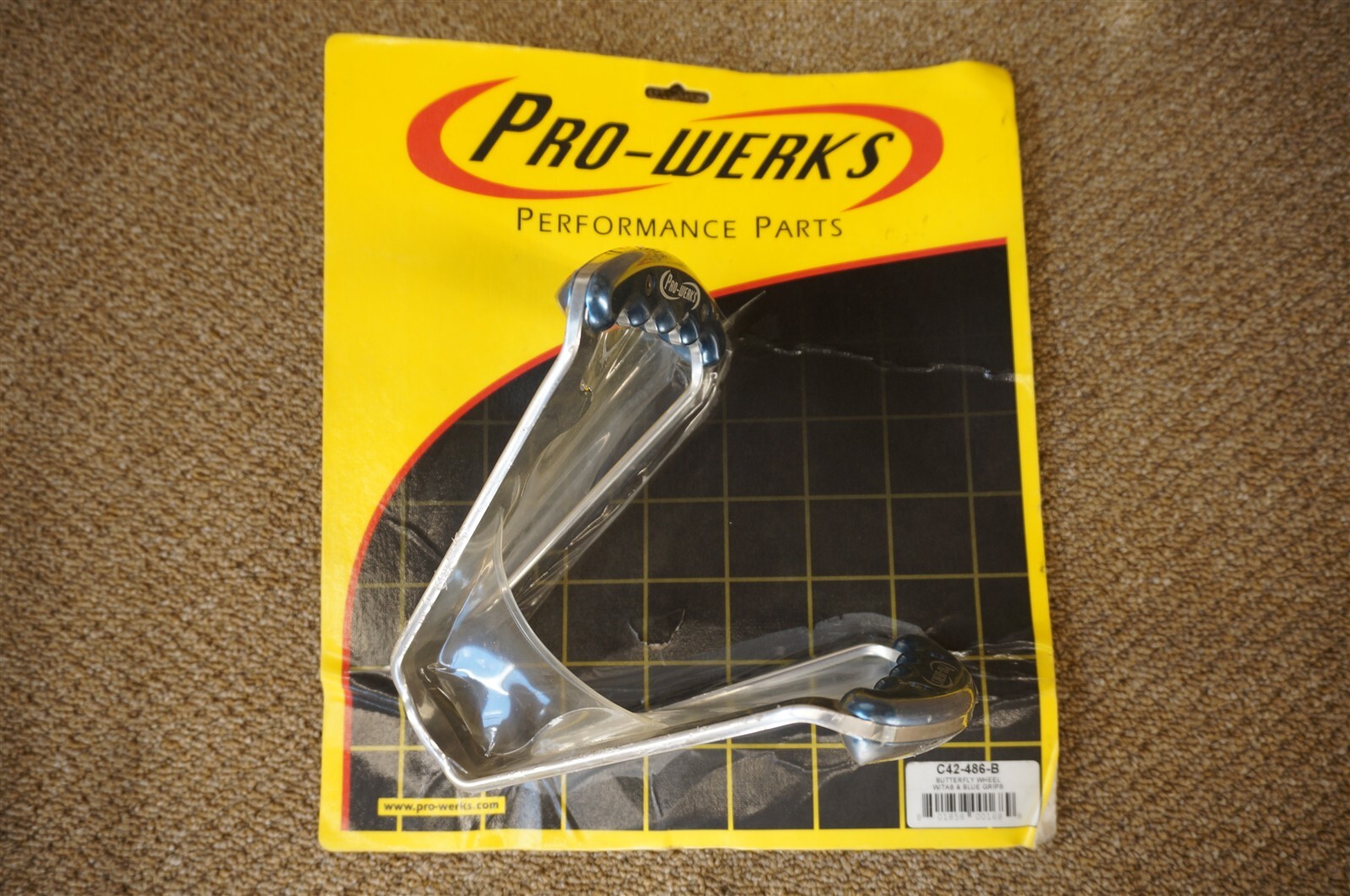 Pro-Werks Butterfly Steering Wheel w/ Blue Grips Altered Rail Dragster ...