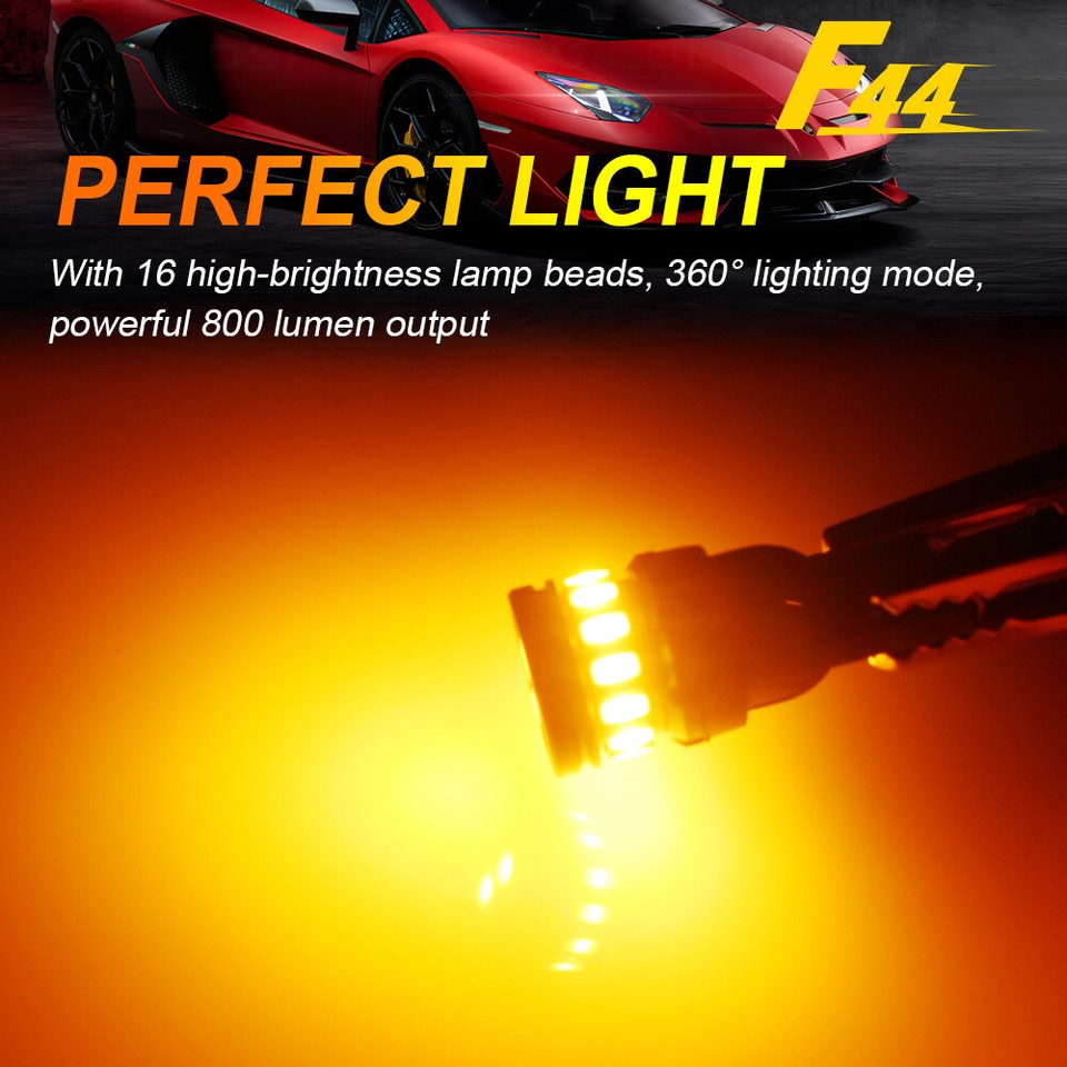 2X Amber LED Bulbs Front Side Marker Lights 168 192 194 2825 T10 For ...