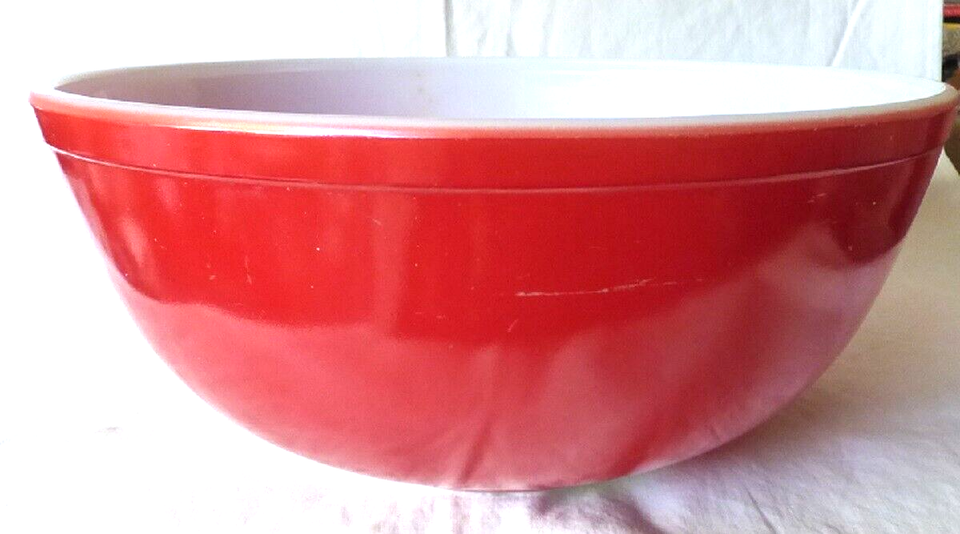 1945-1968 PYREX Primary Colors RED 4 Quart 10" Mixing BOWL #404 | eBay