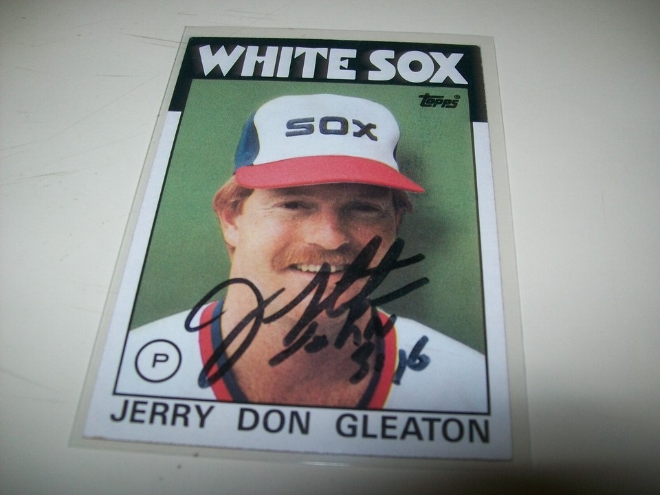 1986 TOPPS JERRY DON GLEATON AUTOGRAPH SIGNED AUTO #447 CHICAGO WHITE ...