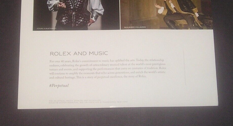 2020 Rolex Watch Print Ad - Rolex & Music - 7 Music Artists Photos | eBay