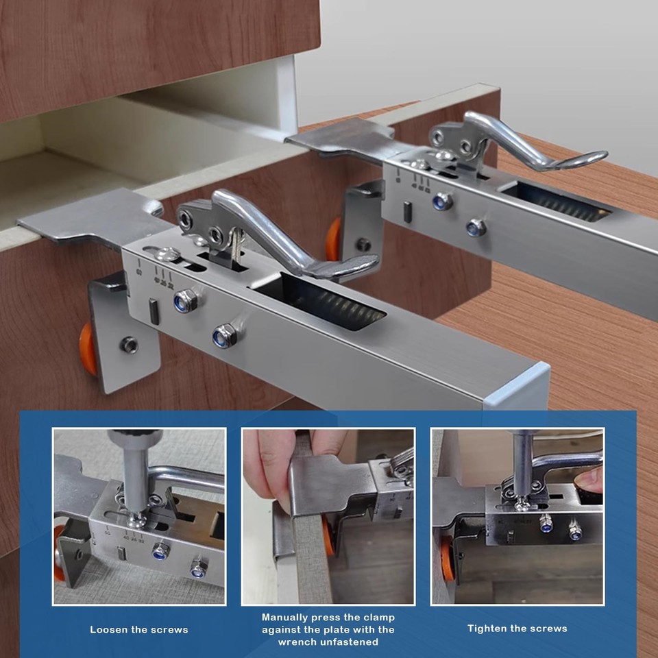 2 Pack Adjustable Drawer Fixing Clamp Drawer Front Installation Clamps ...