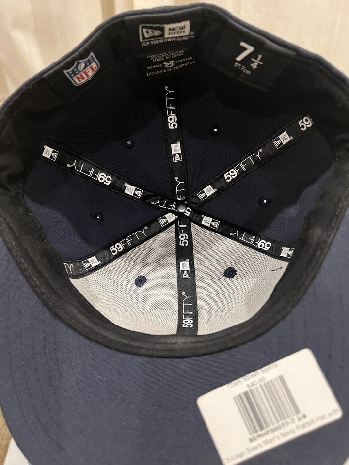 Chicago Bears 59Fifty New Era Team Basic Navy 7 1/4 Fitted Cap Hat B ...