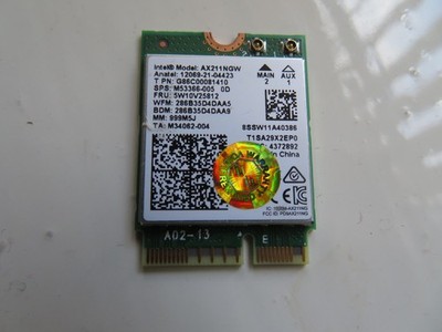 Intel AX211NGW Wireless WiFi 6E Triband Network Bluetooth 5.2 Card ...