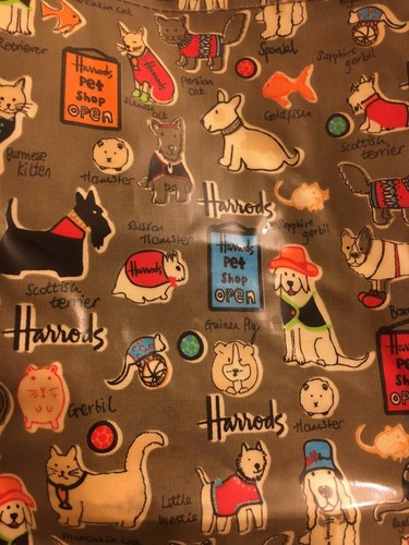 Harrods Pet Shop Tote Bag – London Souvenir Shopper Dog Cat Print Rare ...