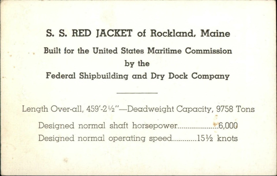 Rockland ME Steamship SS Red Jacket Real Photo Card/Postcard | eBay