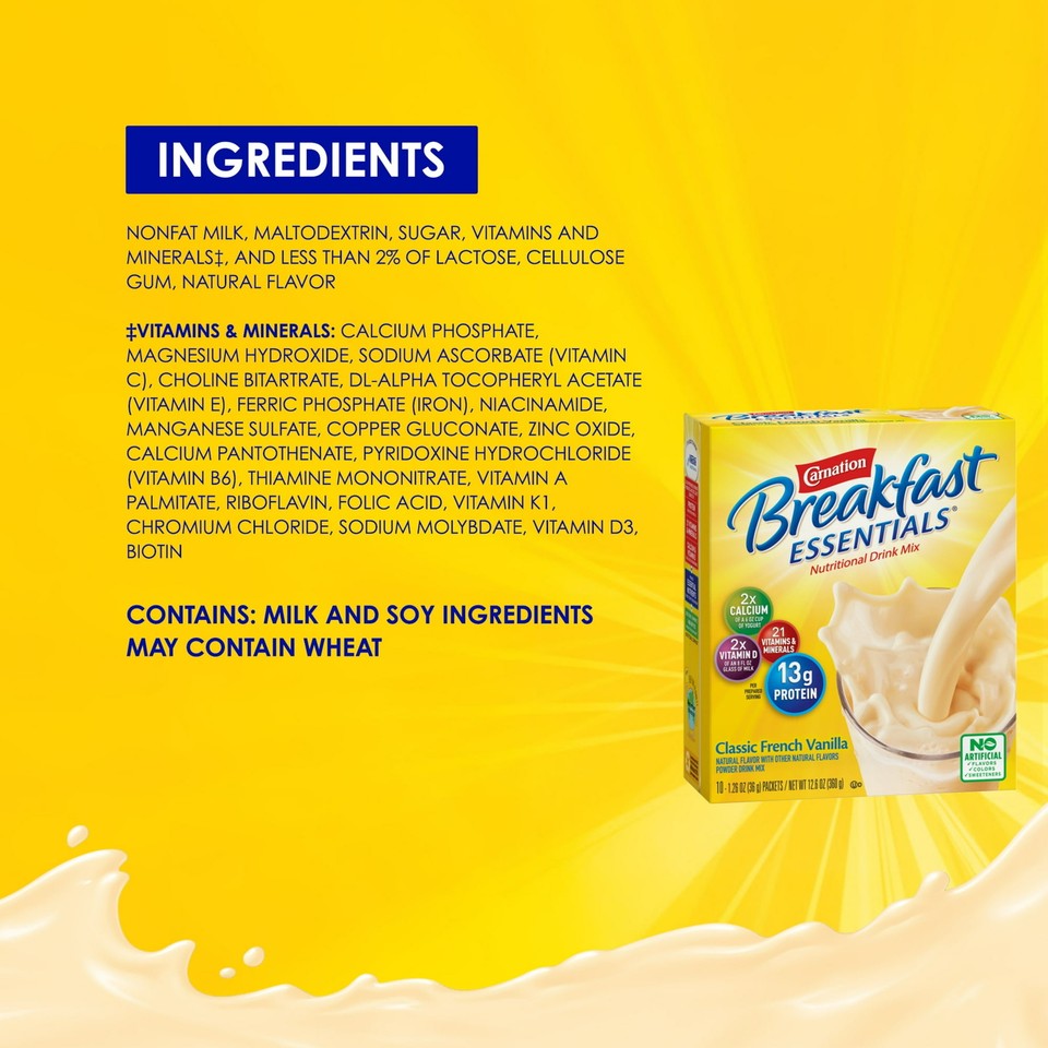 Carnation Breakfast Essentials Powder Nutritional Breakfast Drink Mix ...