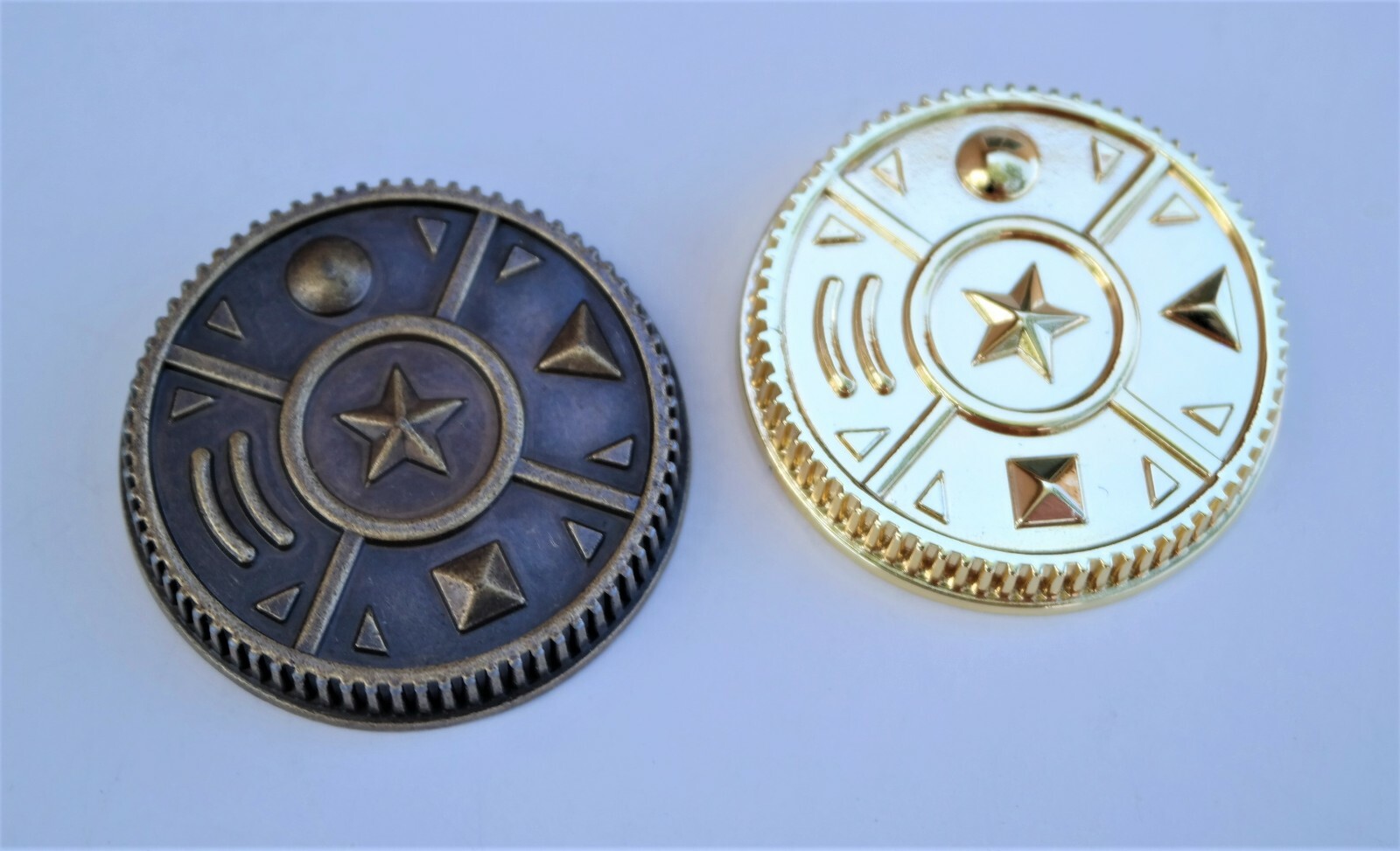 Zeo Tribal Legacy Power Coins-Gold Weathered Prop Cosplay Ranger Master ...