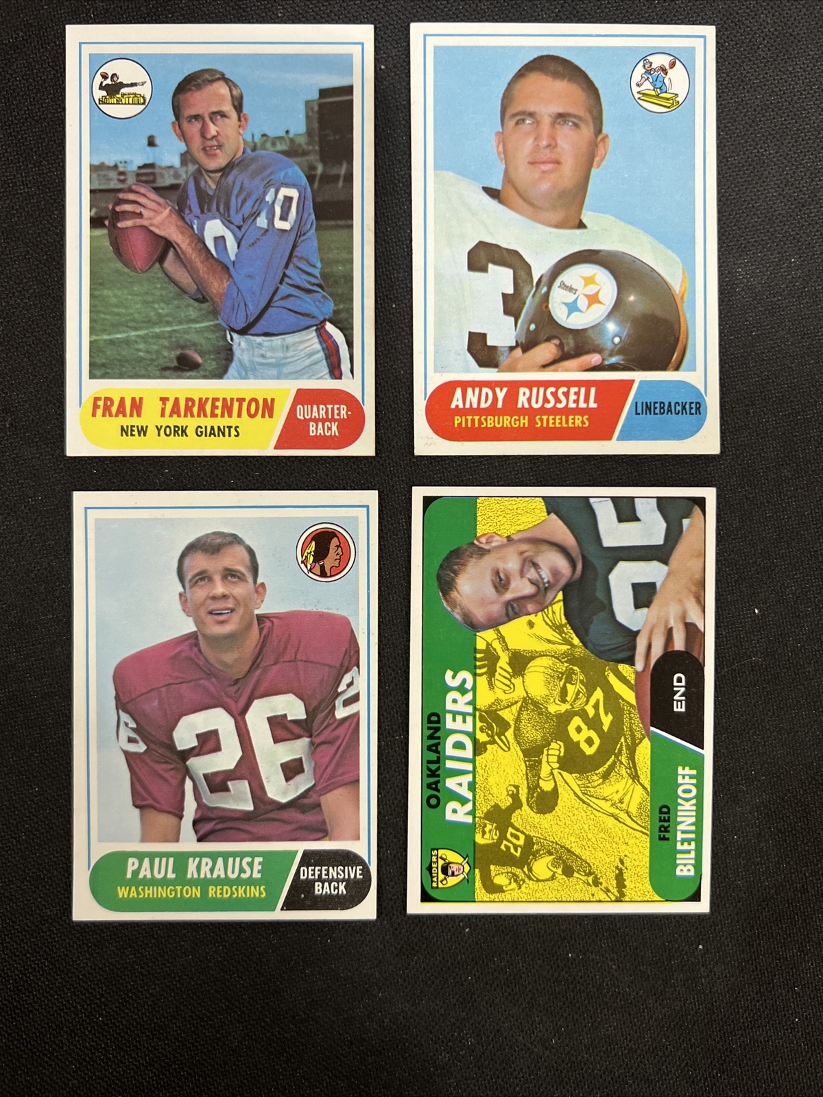 1968 TOPPS FOOTBALL Complete Set 219 NM / NM-MT Starr Unitas Namath ...