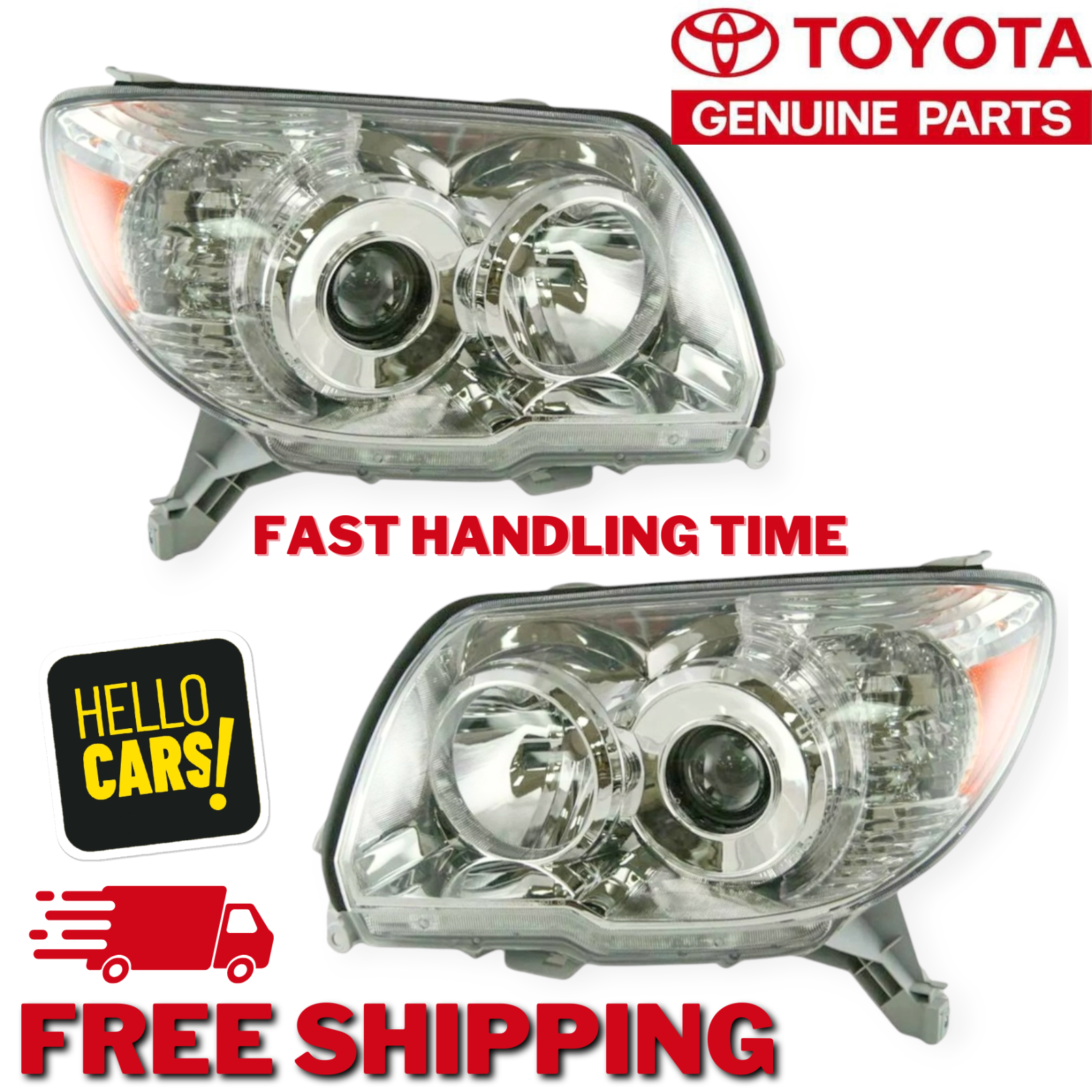 OEM 2006-2009 TOYOTA 4RUNNER FRONT HEADLIGHTS RIGHT & LEFT 2 PC SET | eBay