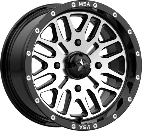 MSA Machined Brute 14" UTV Wheels 29.5" Assassinator Tires Yamaha ...