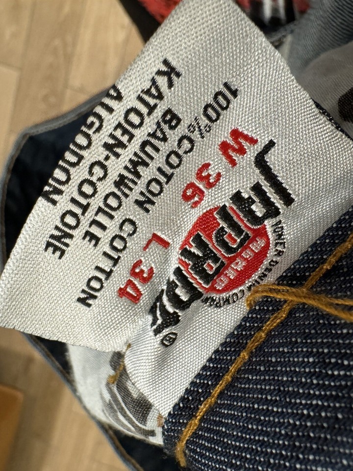 Japrag Jeans Mens 36x34 Blue Okishana Samoki Japanese Denim Bleached ...