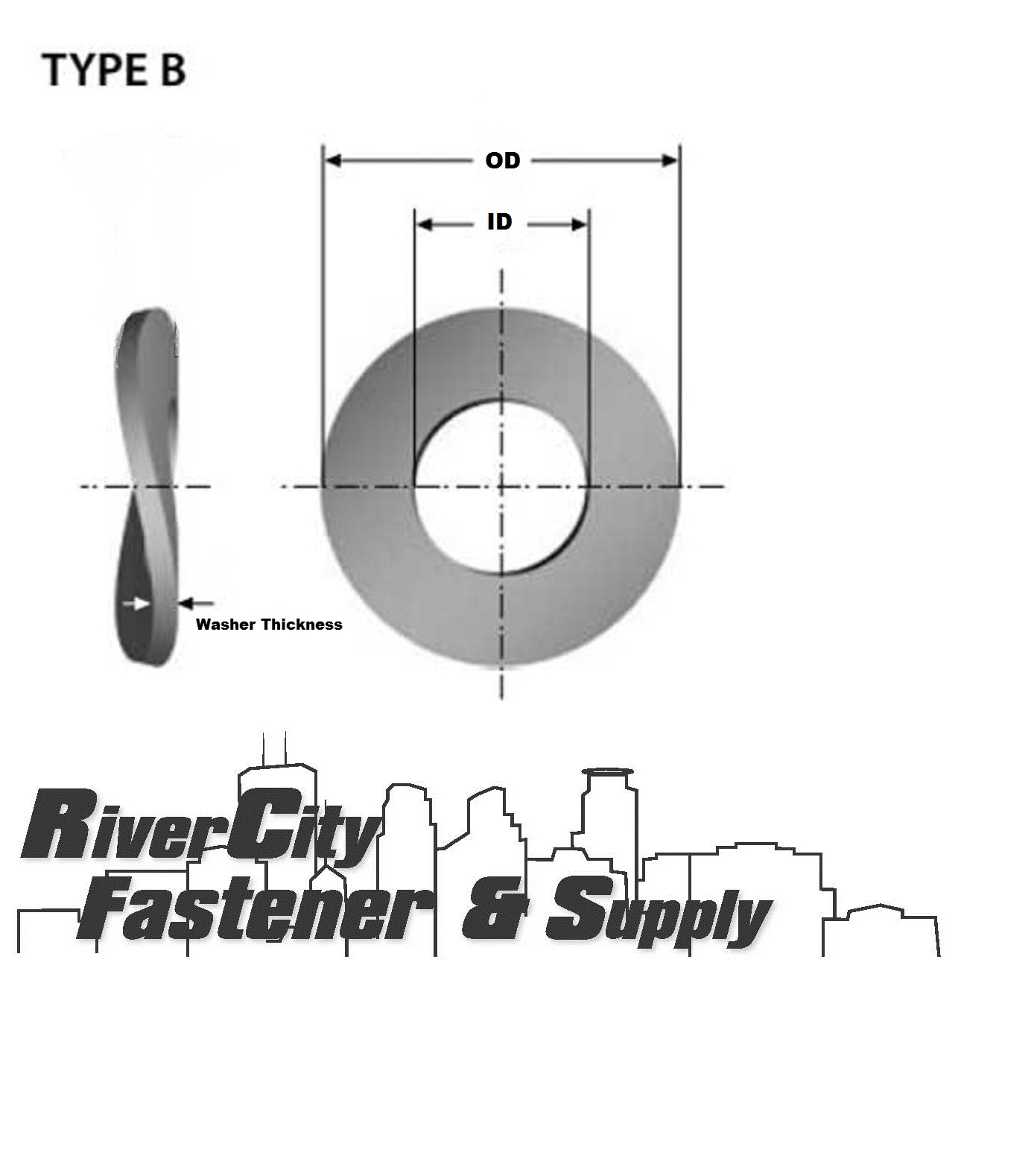 (25) 1/2" Wave / Curved / Bent Washers 18-8 Stainless Steel 1/2 Type B ...