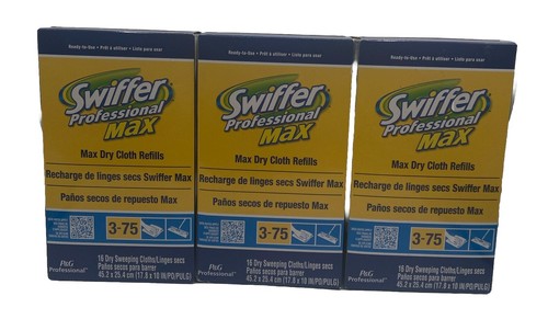 Lot 3 Swiffer Professional Max Dry Cloth Refills boxes - 16/box Total ...