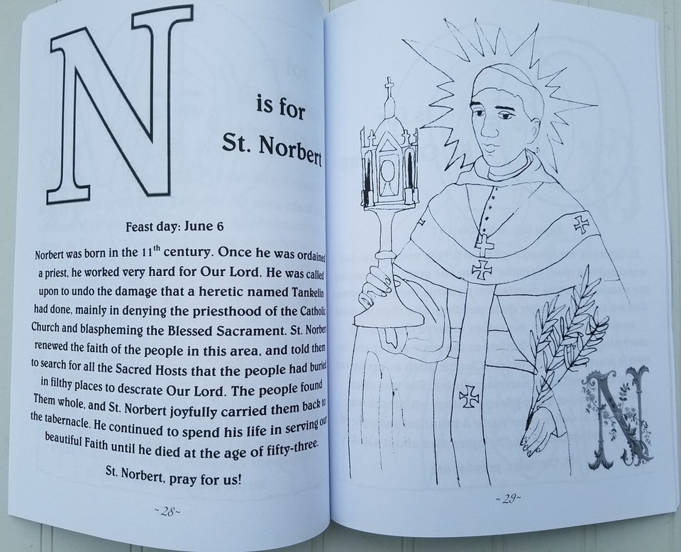 ABC Saints Coloring Book ~ St. Jerome School Gr. K Saint | eBay