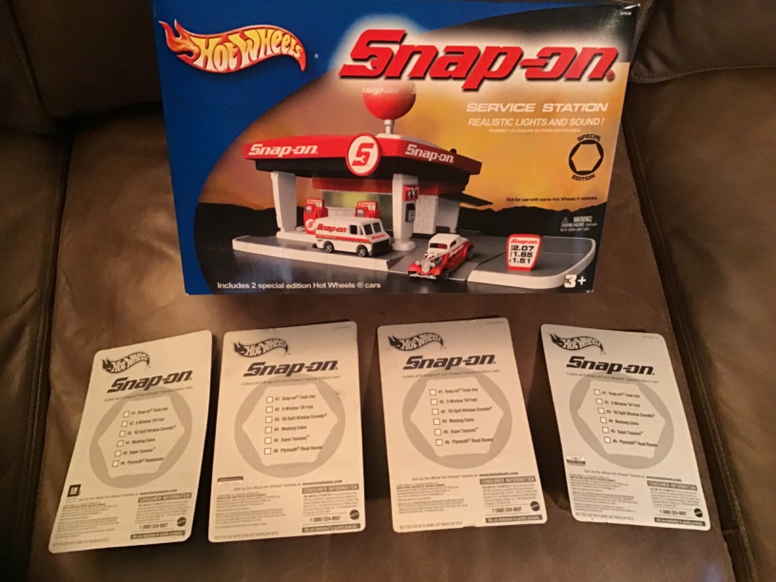2003 Hot Wheels Snap On Service Station Set 57536 NIB w 4 New Sealed ...