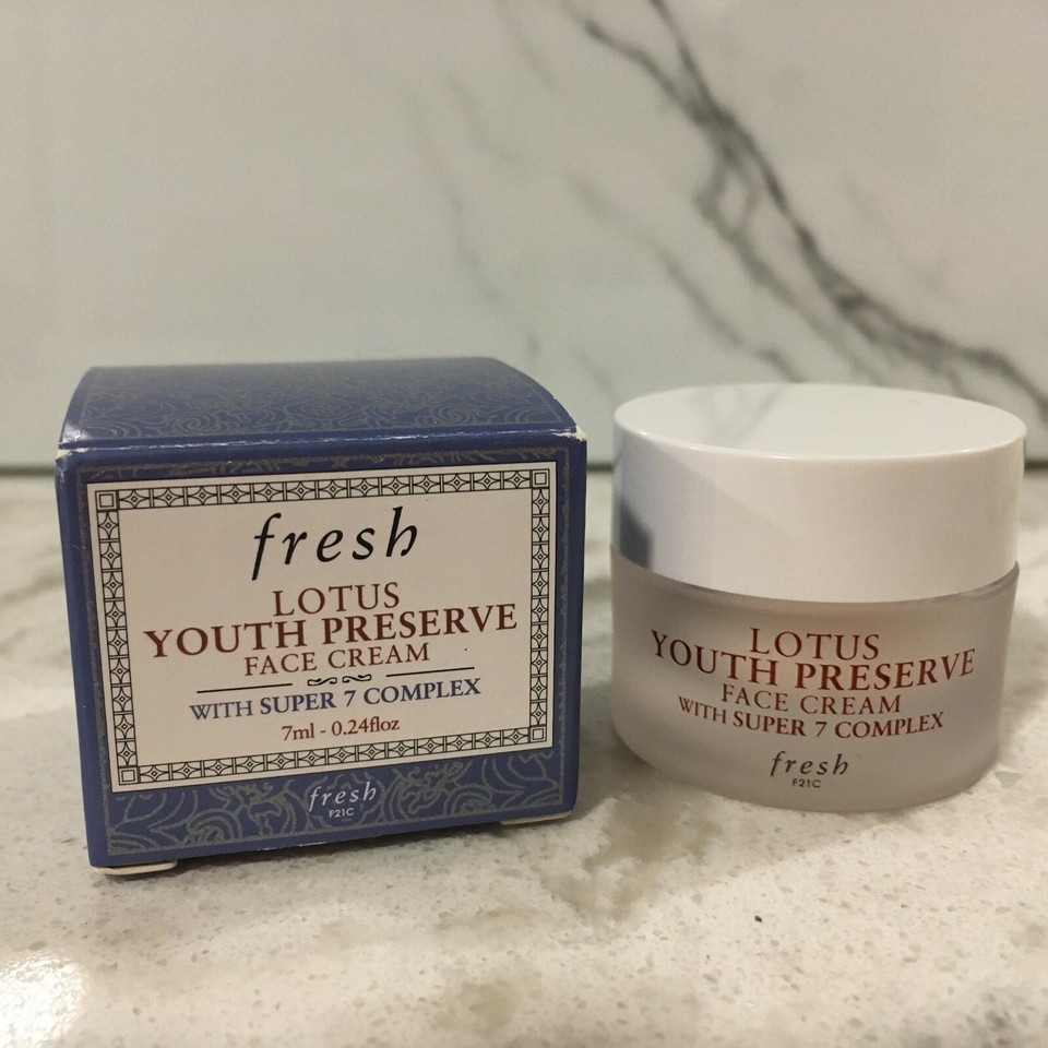 NEW Fresh LOTUS YOUTH PRESERVE Face Cream Deluxe Sample TRAVEL SIZE 0. ...